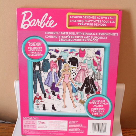 Barbie | Toys | Barbie Paper Doll Set 3 Sheets Of Fashion Doll Stand ...